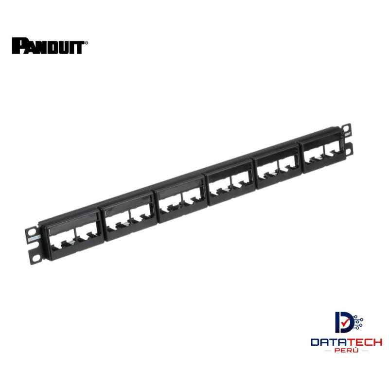 Patch panel de 24 puertos modular vacío CPPL24WBLY Panduit Pannet
