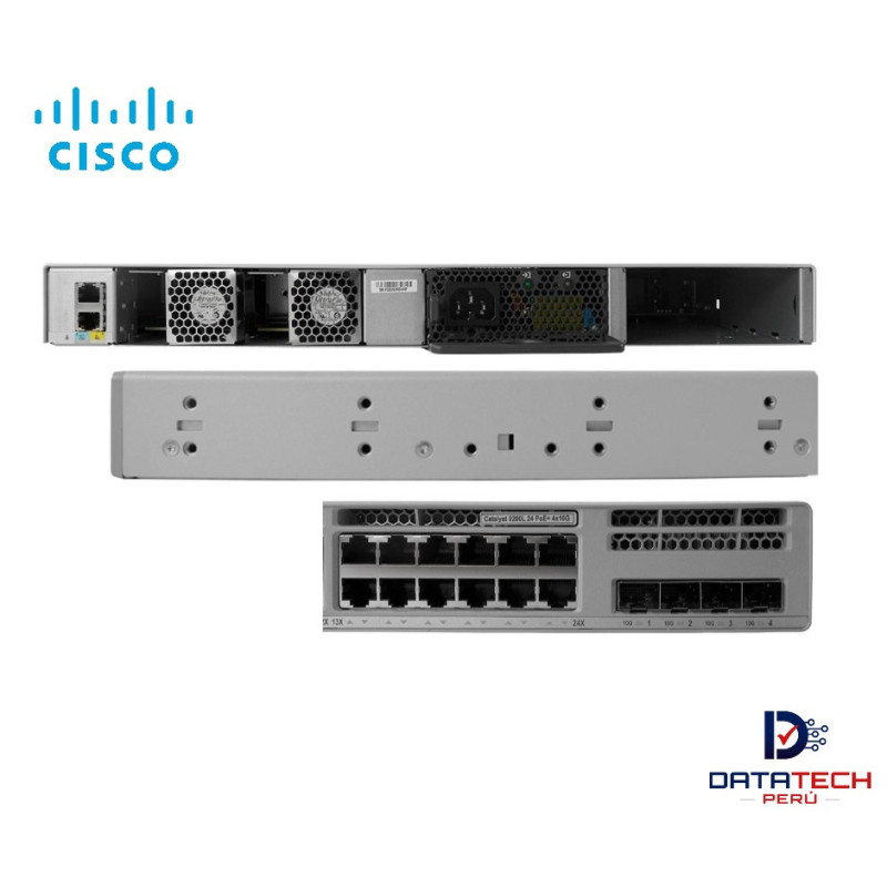 Switch Cisco Catalyst 9200L con 24 puertos 1G PoE+ y 4x10G CISCO C9200L ...
