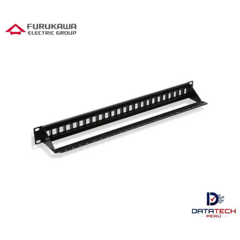 Patch panel de 24 puertos categoría 6 Vacío 1RU 19" FURUKAWA 35050238