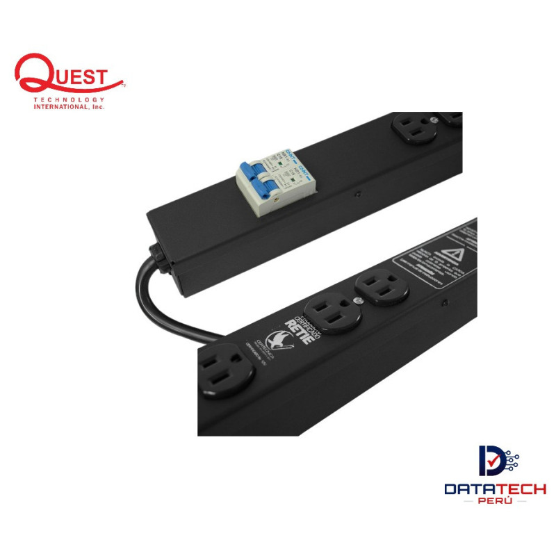 Multitoma vertical 16 tomas grado industrial con llave térmica color ...