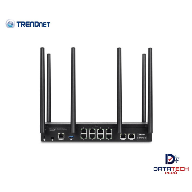 Router AC3000 VPN SM Multi-WAN inalámbrica Gigabi TRENDNET TEW-829DRU(A)