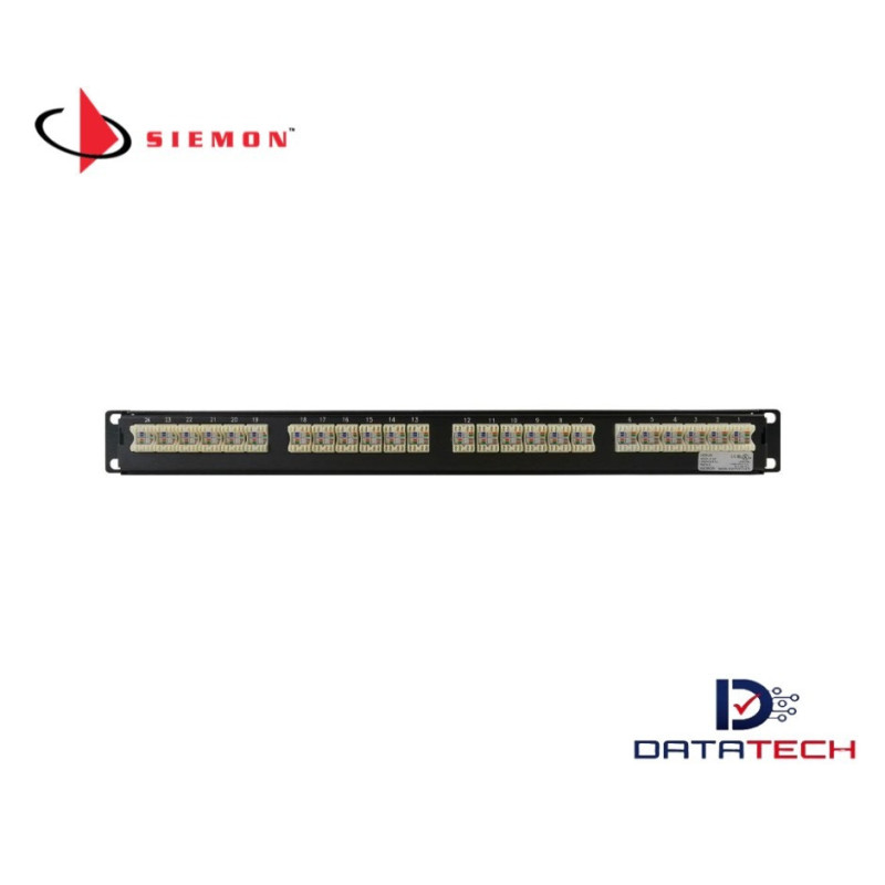 HD6-24 | Patch Panel Cat6 24 Puertos Cargado-Siemon