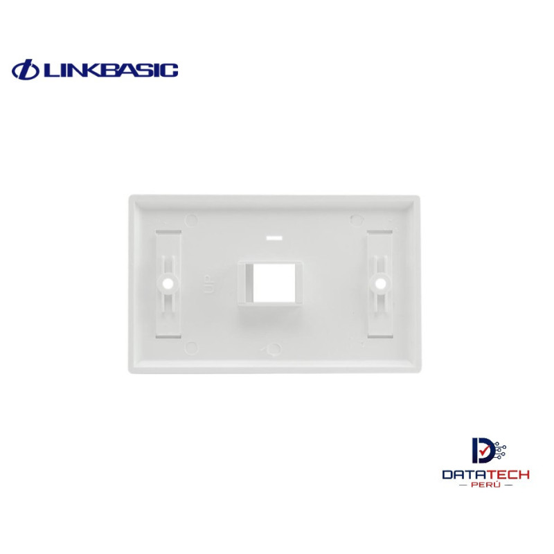 Placa de pared para 1 puertos color Blanco LINKBASIC OUS01