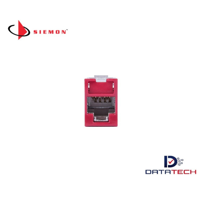 Z6A-S03B | Jack Cat6A Plano/Angular Rojo-Siemon